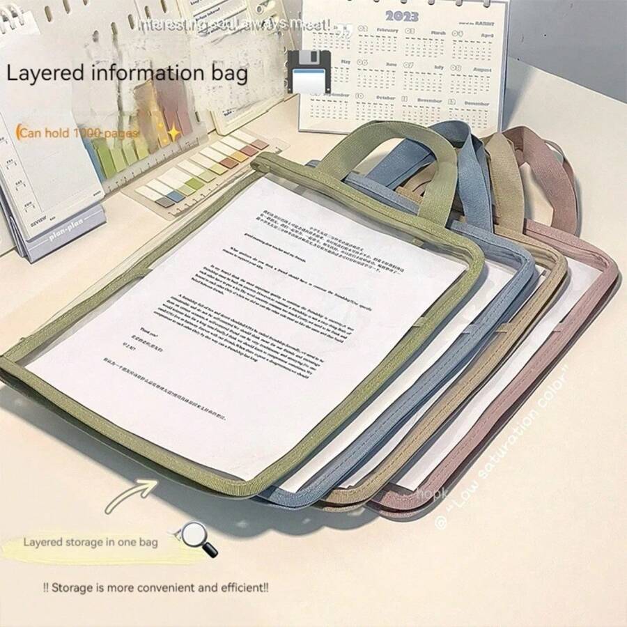 PVC File Folders Envelope Expanding File Wallet Organizer Documents ...