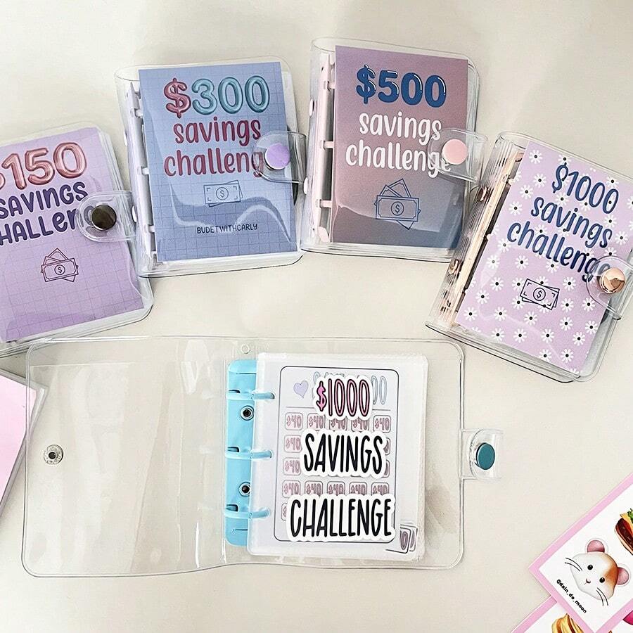 $150/$300/$500/$1000 Mini Binder Savings Challenge,Money Challenge ...