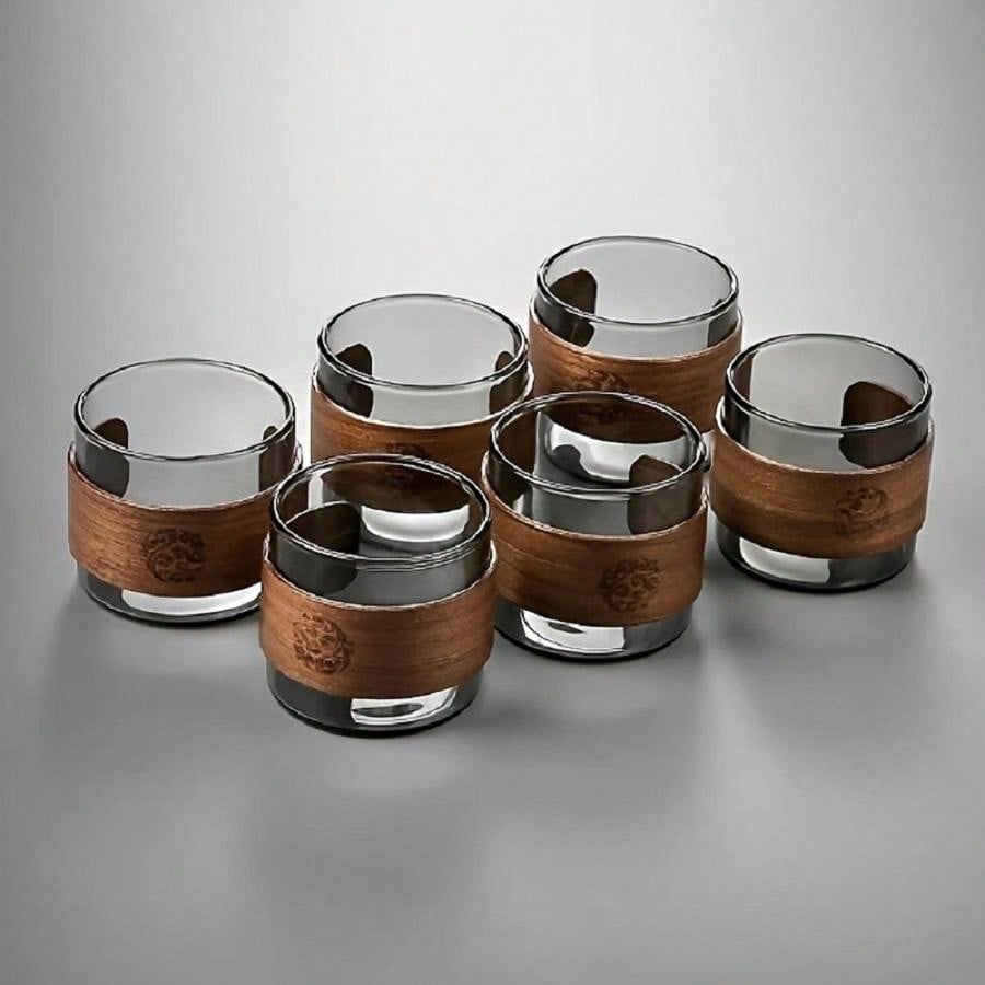 6 Pieces/set Of High Borosilicate Glass Small Tea Cups For Home ...