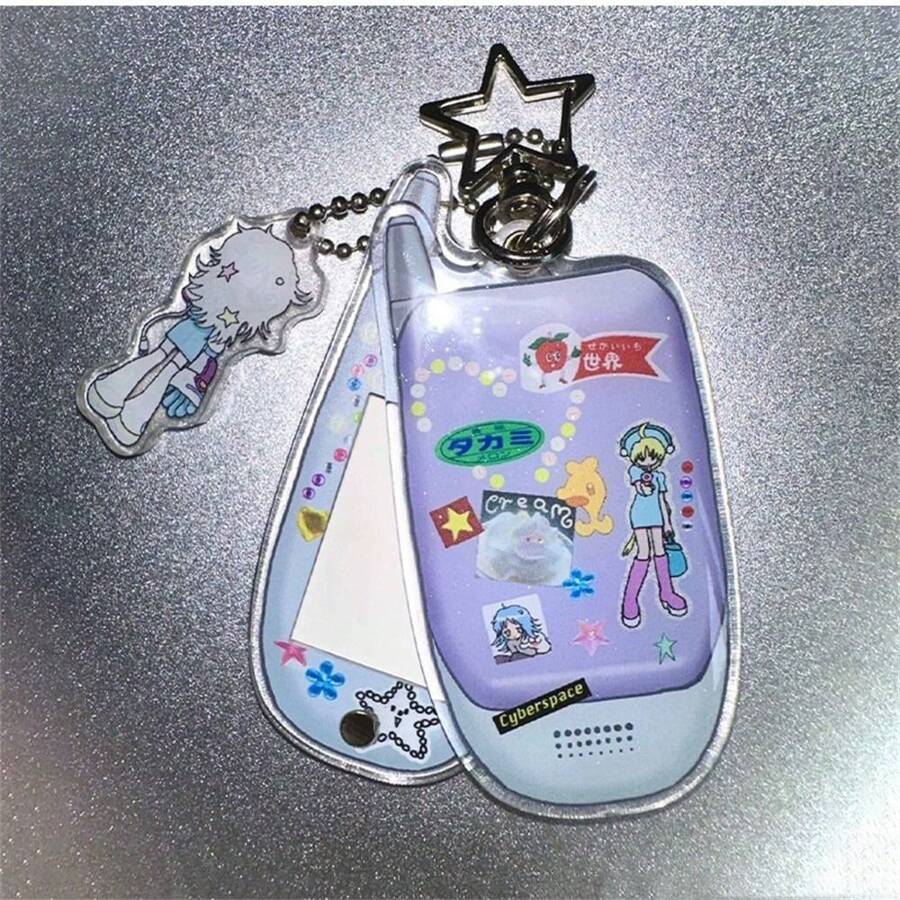 Y2k Accessories Mini Mobile Phone Picture Frame Keychain Kawaii Sweet ...