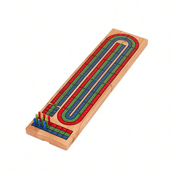 1box Wooden Cribbage Board With Scoring Markers, Solid Wood Cribbage ...