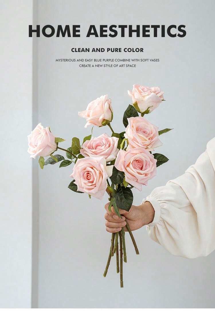 Artificial Pink Rose Flower | SHEIN USA