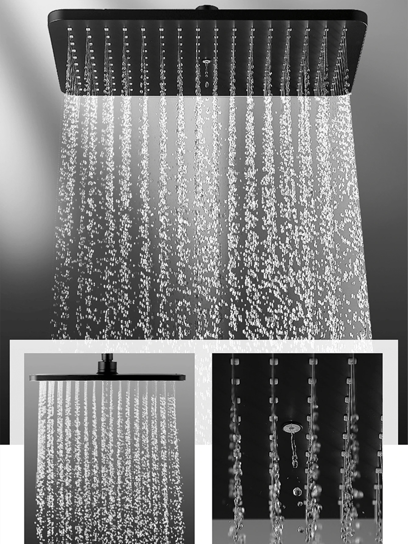 Air Pressurized Shower Shower Head Rectangular Top Spray To Enlarge The ...