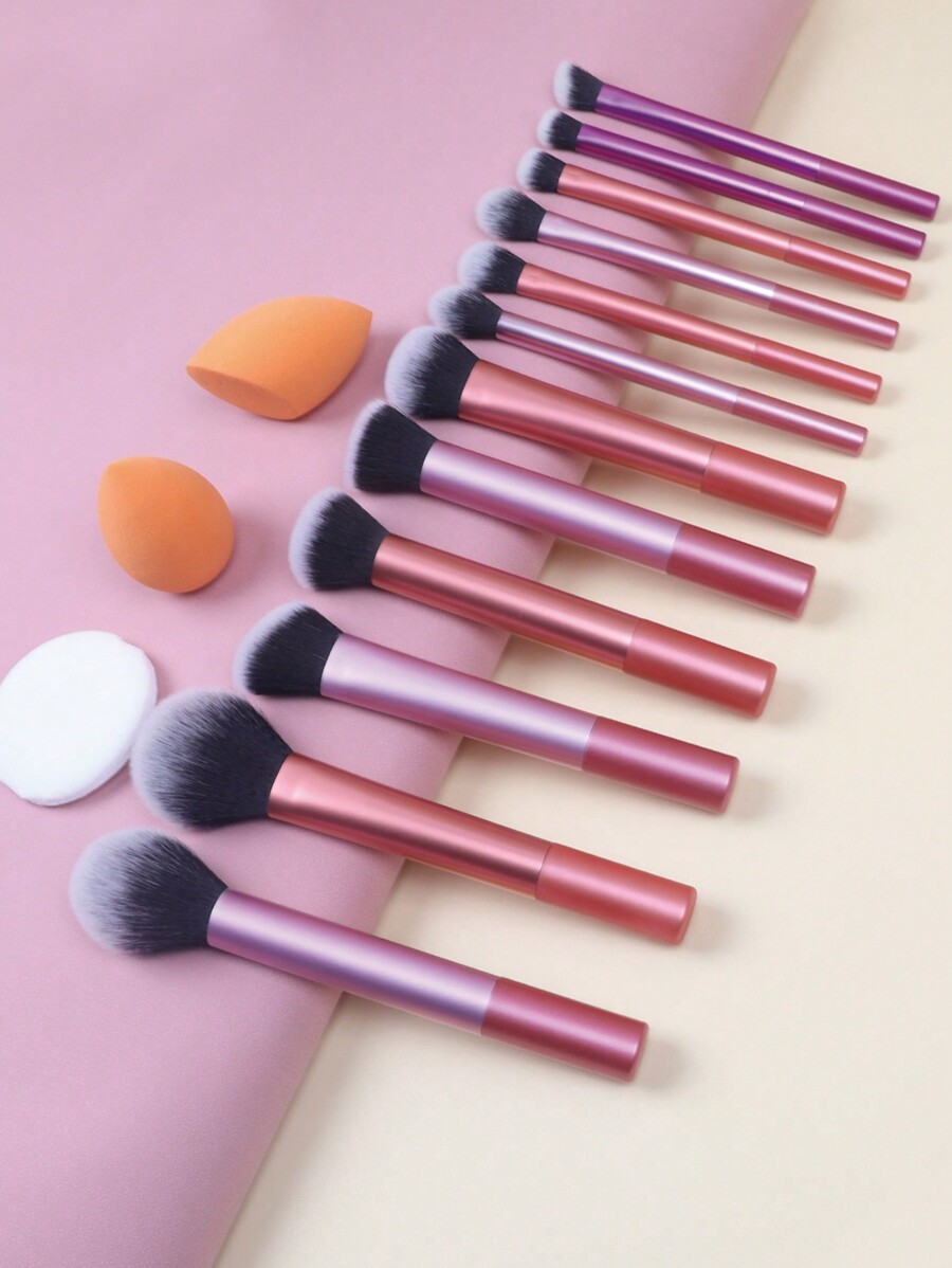 12 Stück Multifunktions Make-up Pinsel Set inklusive Puder Pinsel ...