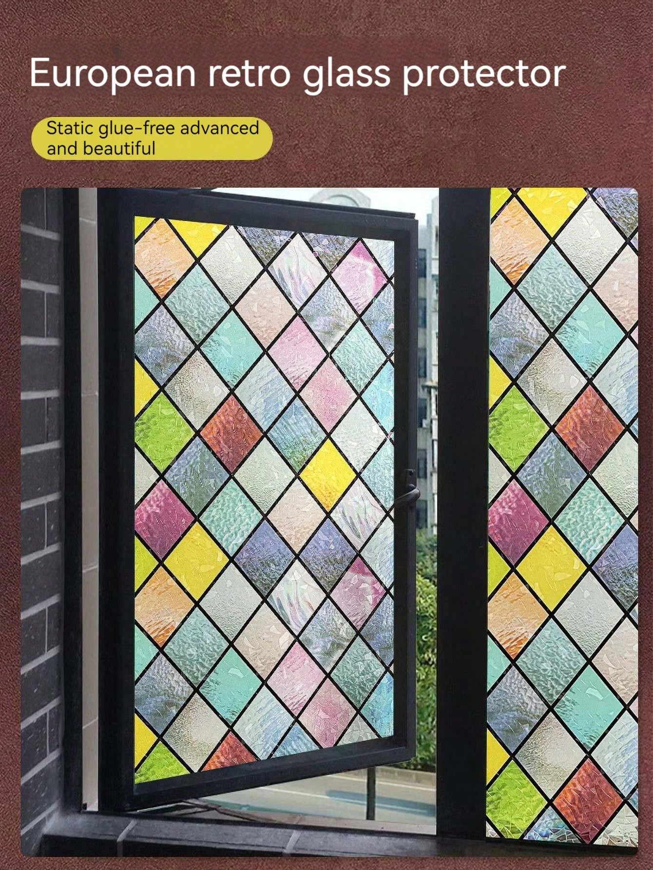 1pcs Color frosted glass sticker light transmittance opaque static ...