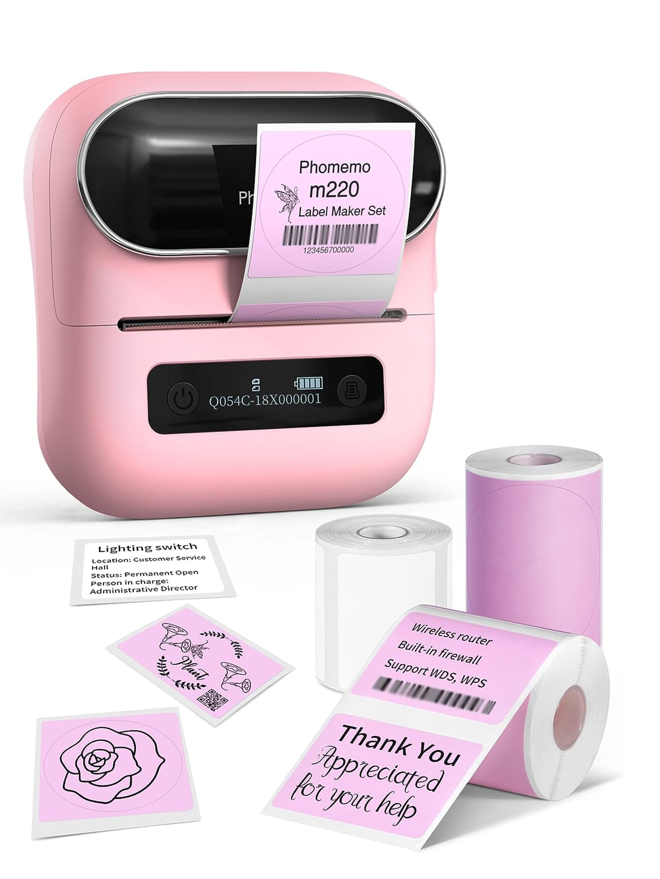 Phomemo 1 set M220 Label Maker, Phomemo New Flagship 3.14 Inch Wireless ...