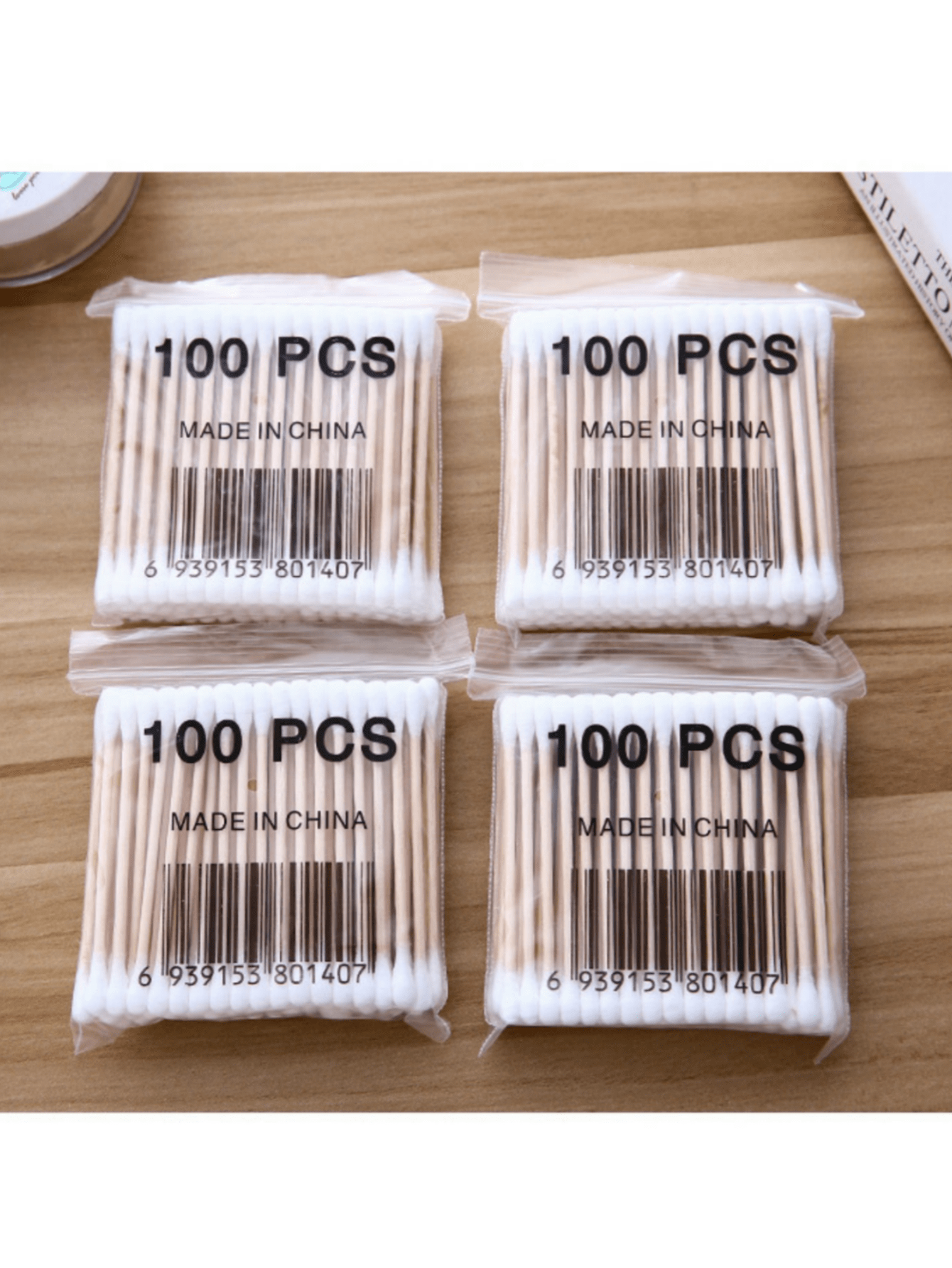 100pcs Disposable Double-headed Swabs, Wooden Swabs, Swabs, Ear ...