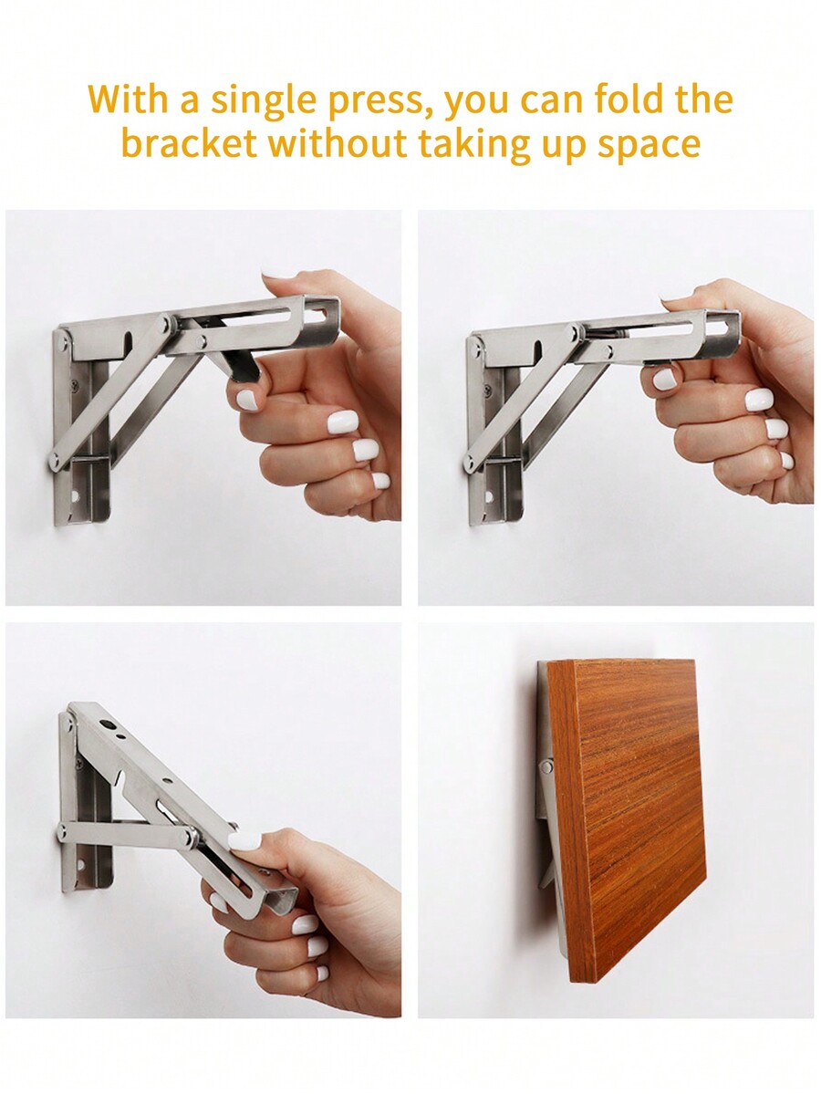 2Pcs Folding Shelf Brackets Collapsible Shelf Brackets For Foldable ...