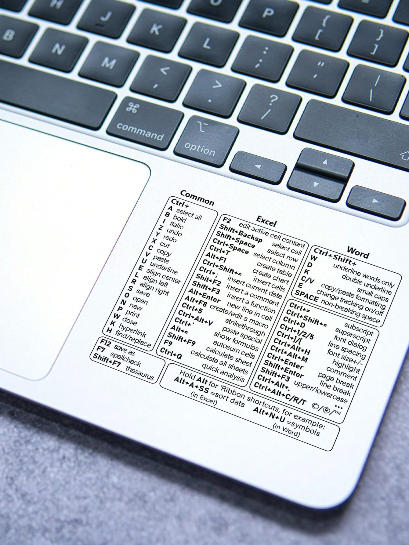 1sheet Shortcut Key Pattern Laptop Protective Sticker, Keyboard ...