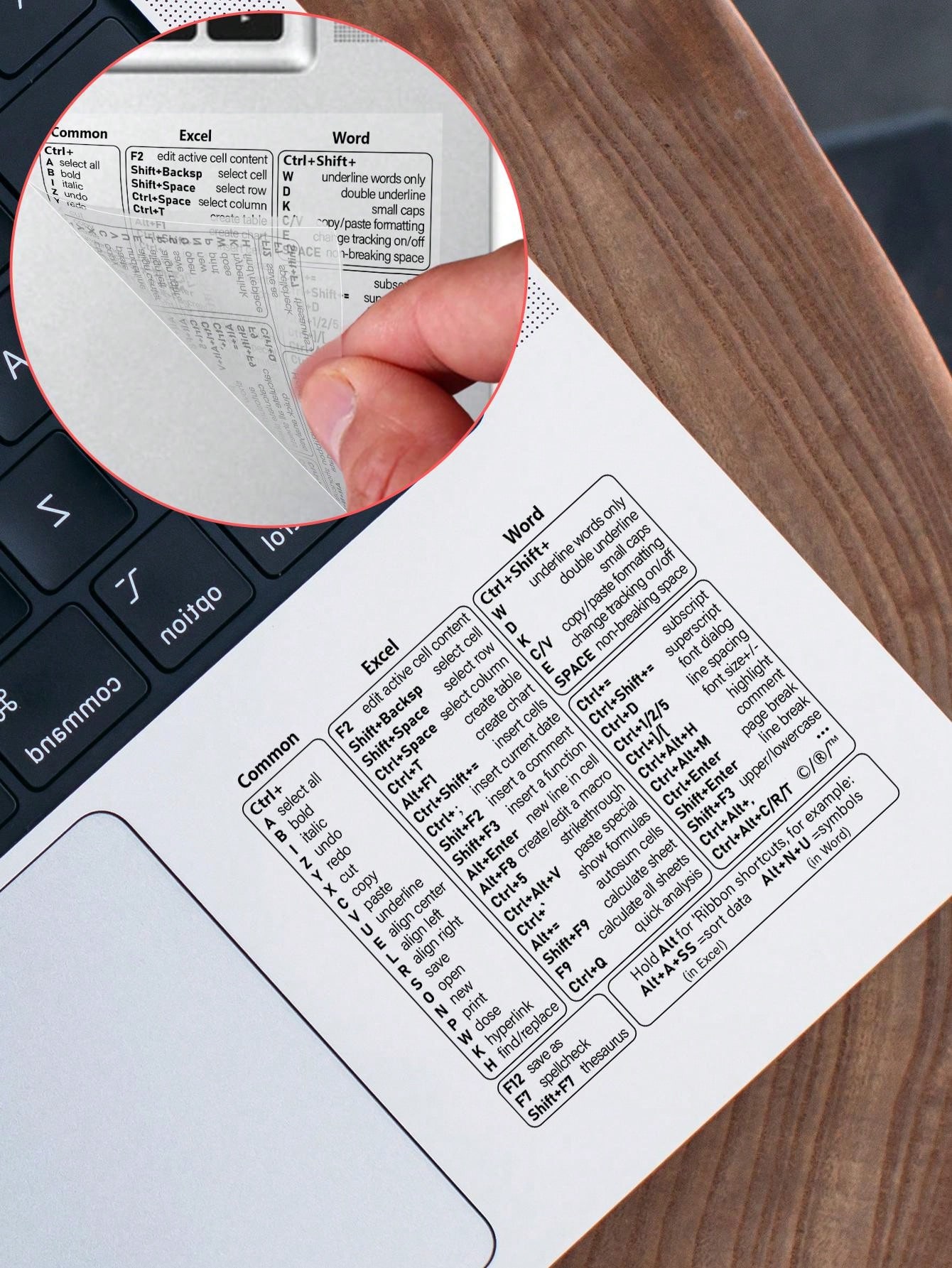 1sheet Shortcut Key Pattern Laptop Protective Sticker, Keyboard ...