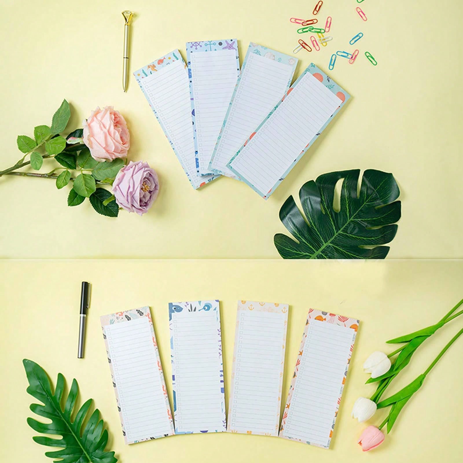 60 Sheets Ocean Theme Full Magnet Back Notepad To Do List Grocery ...