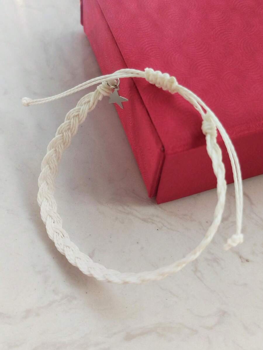 New Bohemian Style Handmade Braided Bracelet, Waterproof Waxed Rope ...