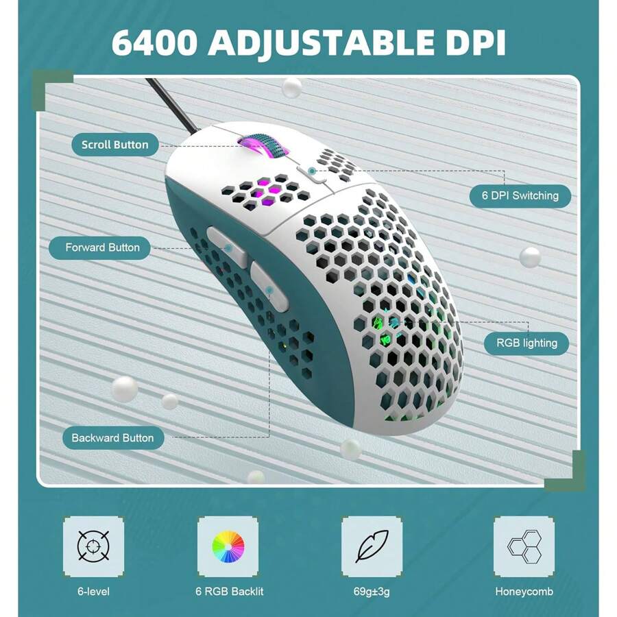 ATTACK SHARK ATTACK SHARK X ZIYOULANG T60 PRO 60% Mechanical Keyboard & Mouse Combo + Braided ...