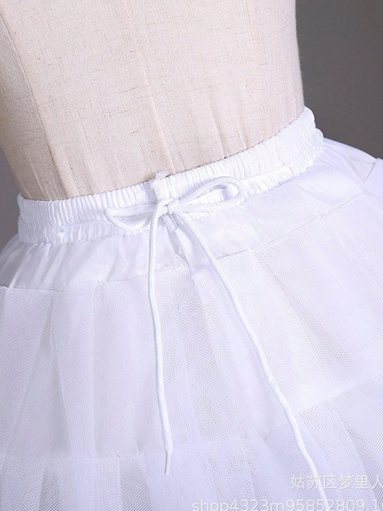 1 pièce jupon en filet blanc pour robe de mariée, jupe courte, jupe de ...