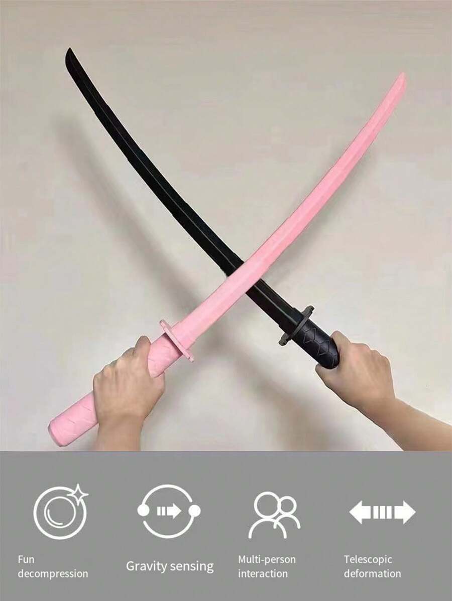 1pc Extendable Plastic Samurai Sword Toy, Random Color And Style ...