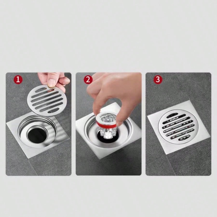 3pcs/set Anti-insect Bathroom Floor Drain & Odor Blocker System With ...