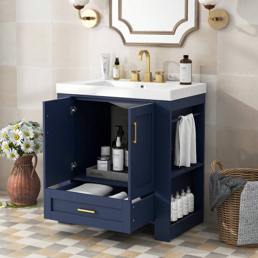 30 Inch Bathroom Vanity with Sink, Modern Bathroom Vanity Cabinet with ... 30 Inch Bathroom Vanity with Sink, Modern Bathroom Vanity Cabinet with ...