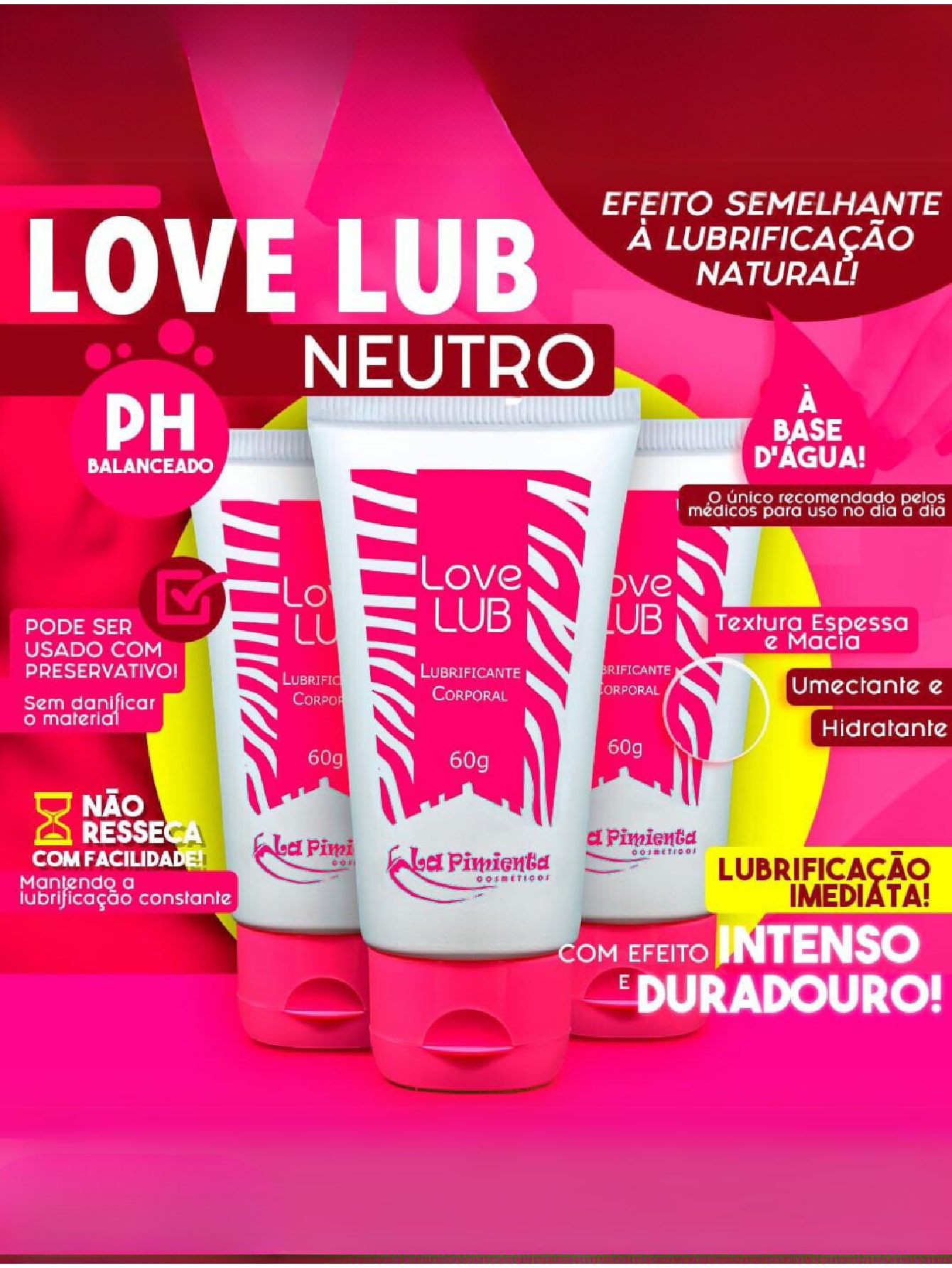 Love Lub Neutro Lubrificante Intimo 60g La Pimienta | SHEIN Brasil