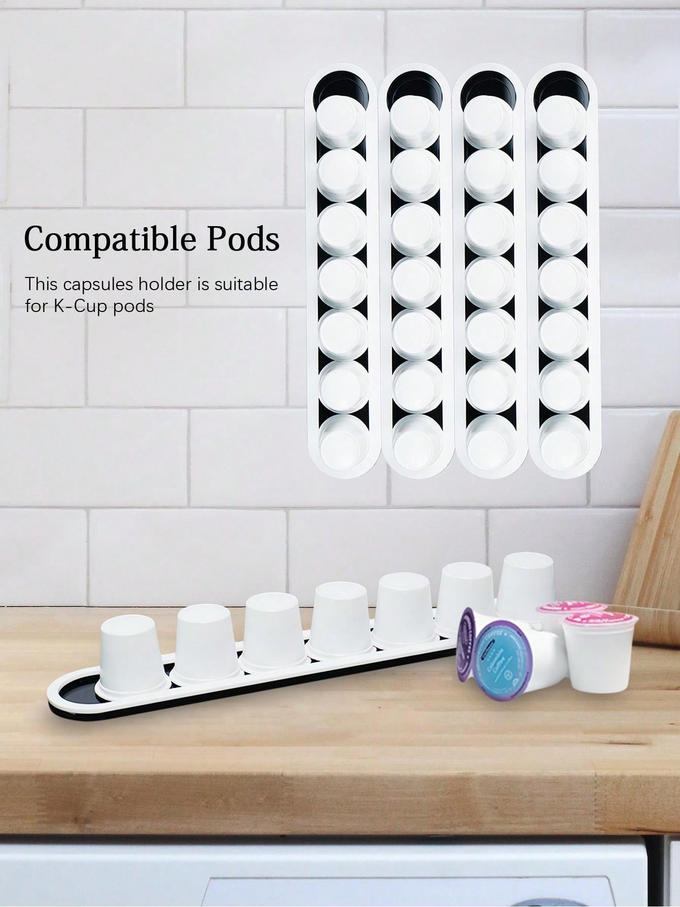 Wall Mounted Acrylic Coffee Pods Holder For Capsules Coffee Station ...