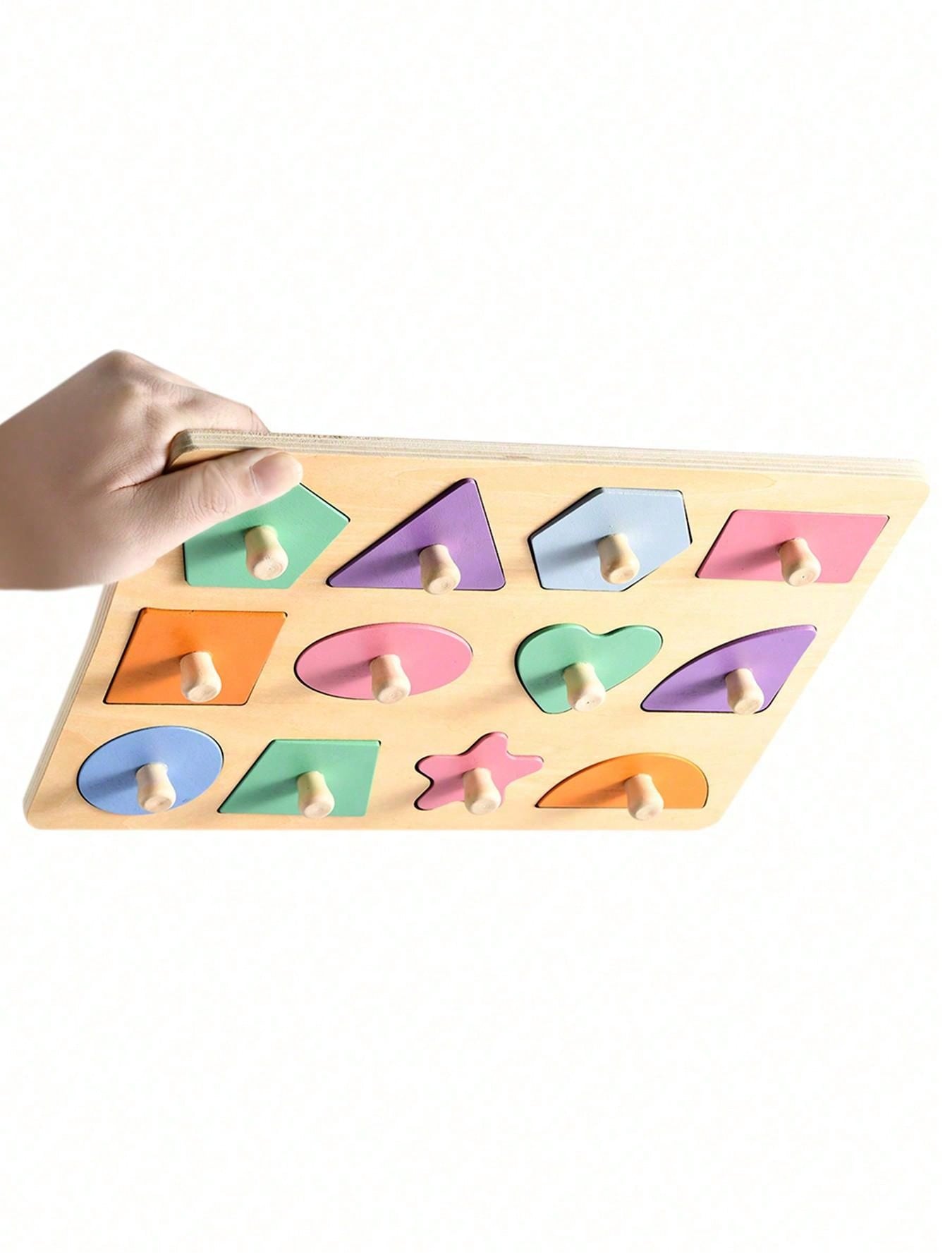 Early childhood education toys, Montessori wooden geometric shape ...
