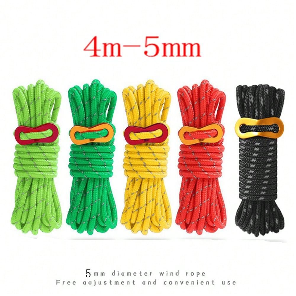 Camping High Visibility Reflective Tent Rope 5mm*4m With Aluminum Alloy ...
