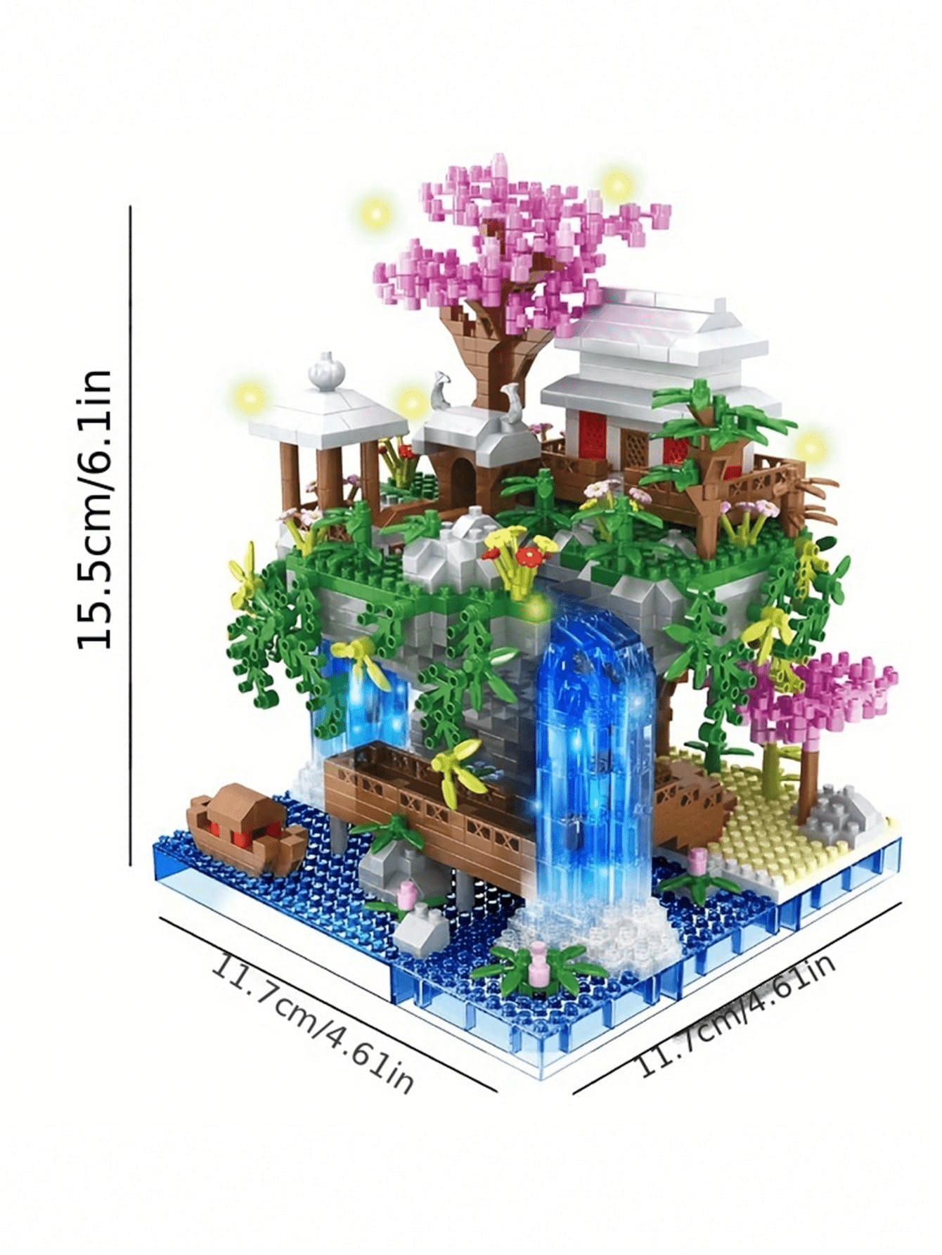 Peach Blossom Castle Building Model Building Blocks Toy Castle For Kids ...