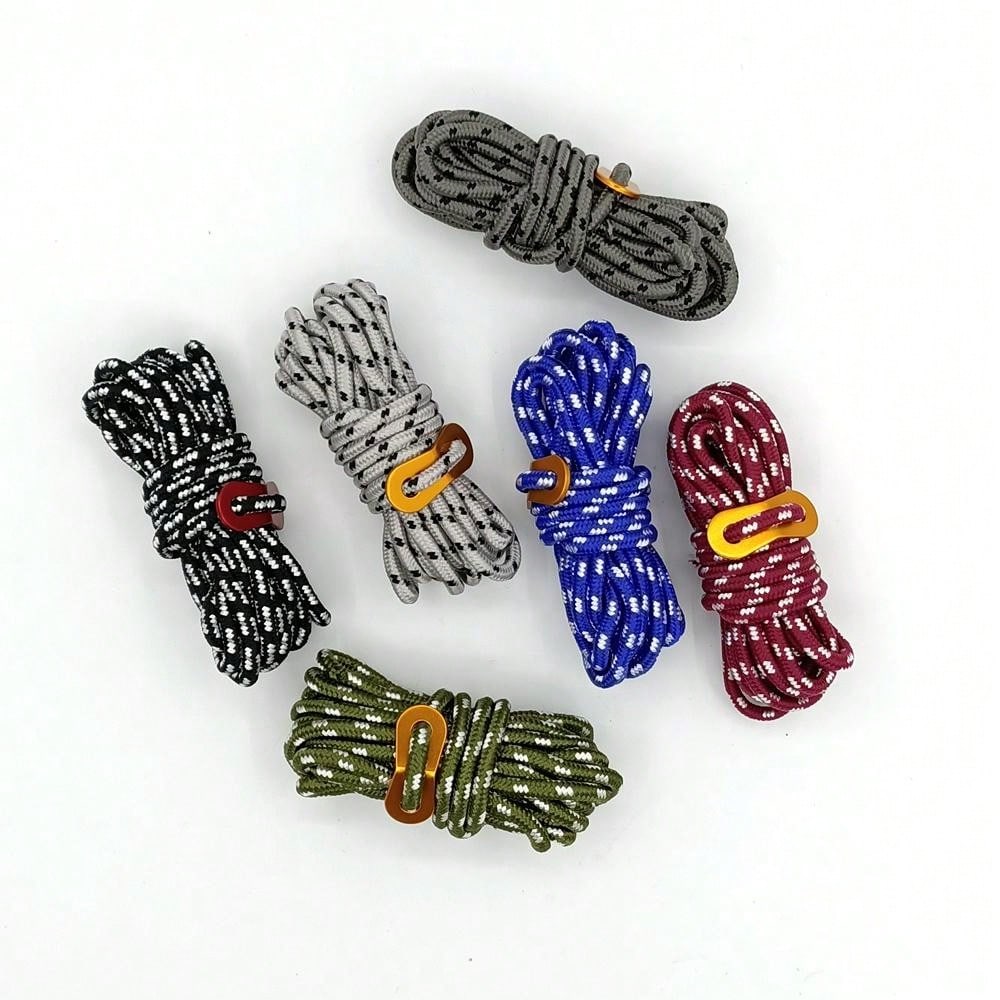 Camping High Visibility Reflective Tent Rope With Aluminum Alloy Double ...