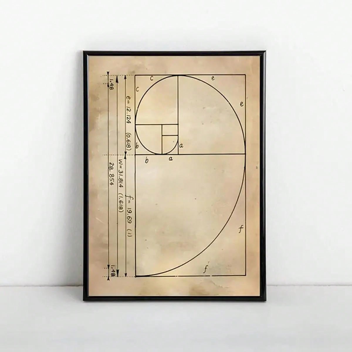 1pc Canvas Poster, Fibonacci Spiral, Golden Ratio, Fibonacci Sequence ... 1pc Canvas Poster, Fibonacci Spiral, Golden Ratio, Fibonacci Sequence ...