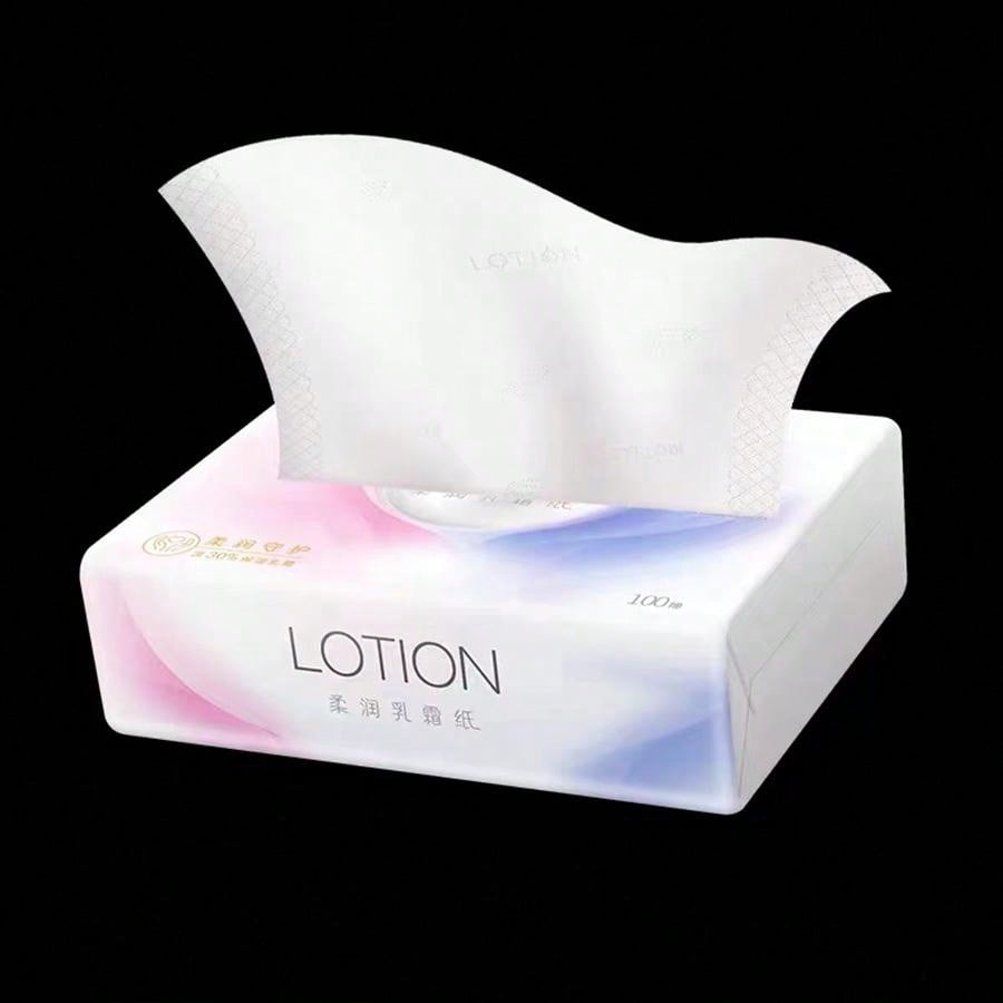 Lotion Facial Tissue, 100ct Per Pack, Soft Tissue With Moisturizing ...