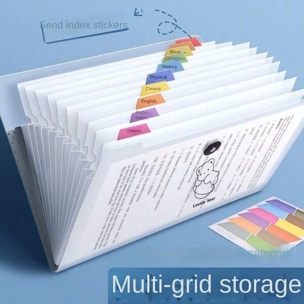 A4 Multi-layer Student File Folder With Separator Pages For Sorting ...