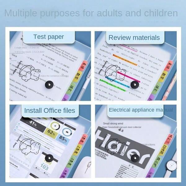 A4 Multi-layer Student File Folder With Separator Pages For Sorting ...