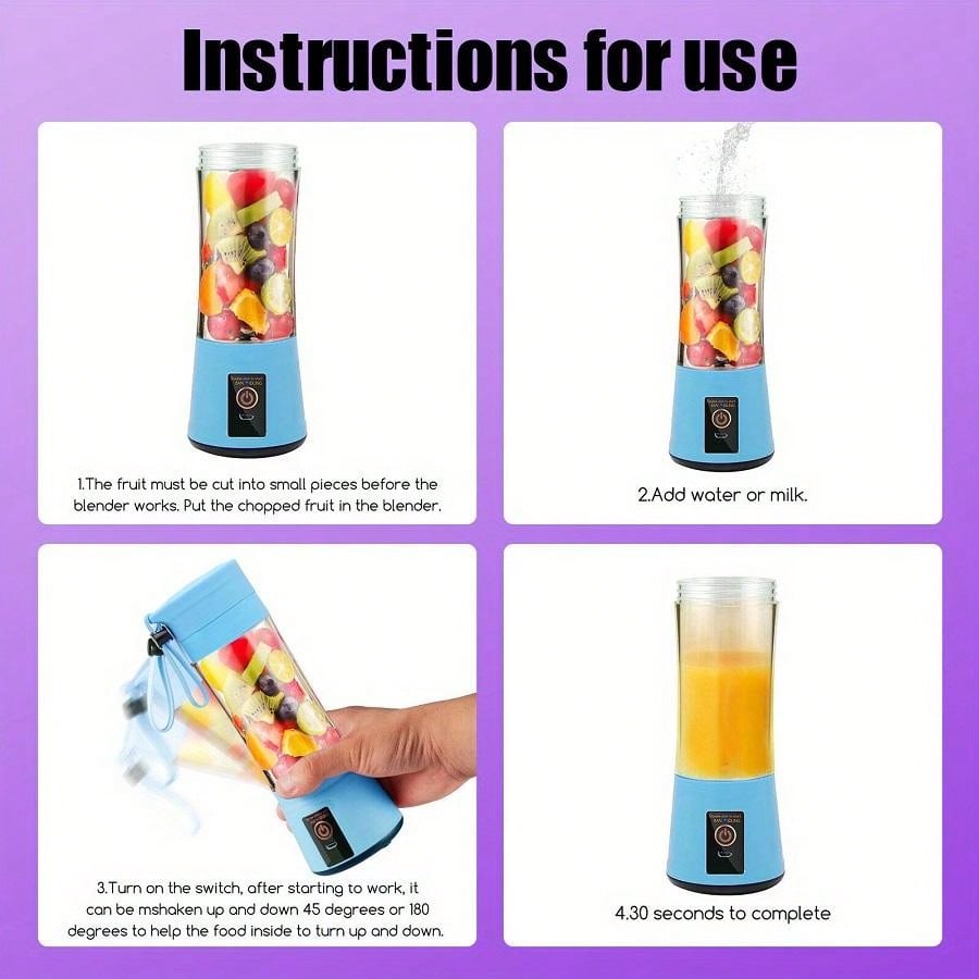 Small Juices Machine USB Rechargeable Juicer Extractor Household ...