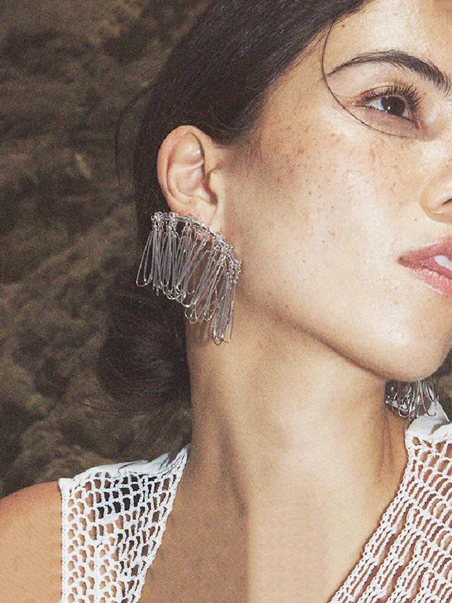 Tassel Pine Needle Earrings | SHEIN USA