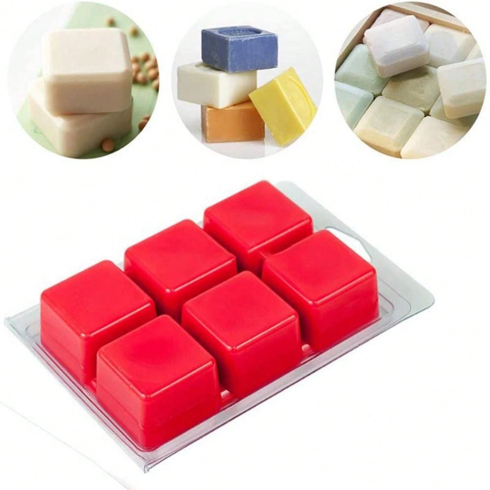 50pcs Wax Melt Molds Clamshell Mould With 6 Cavity Clear Plastic, For ...