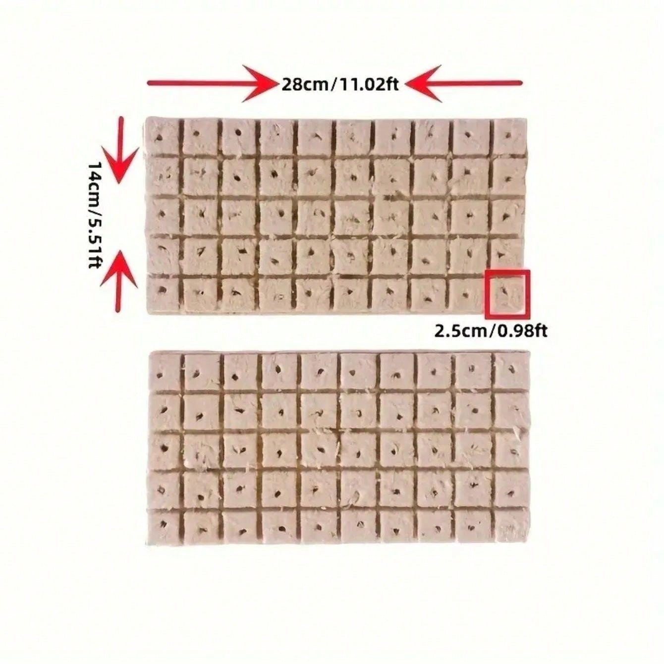 50pcs/100pcs Mini Compress Base Practical Rockwool CubesMultifunction ...