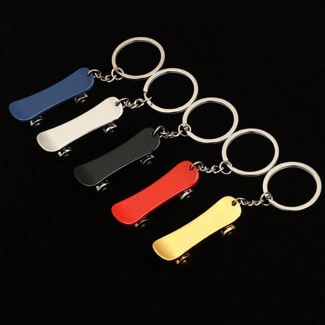 1pc Mini Skateboard Keychain Decor With Movable Wheels For Sports ...