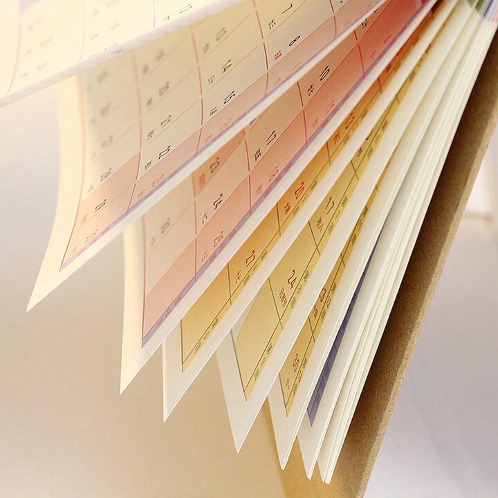 2024 Simple Kraft Paper Desktop Calendar One Piece, Office/home Simple ...