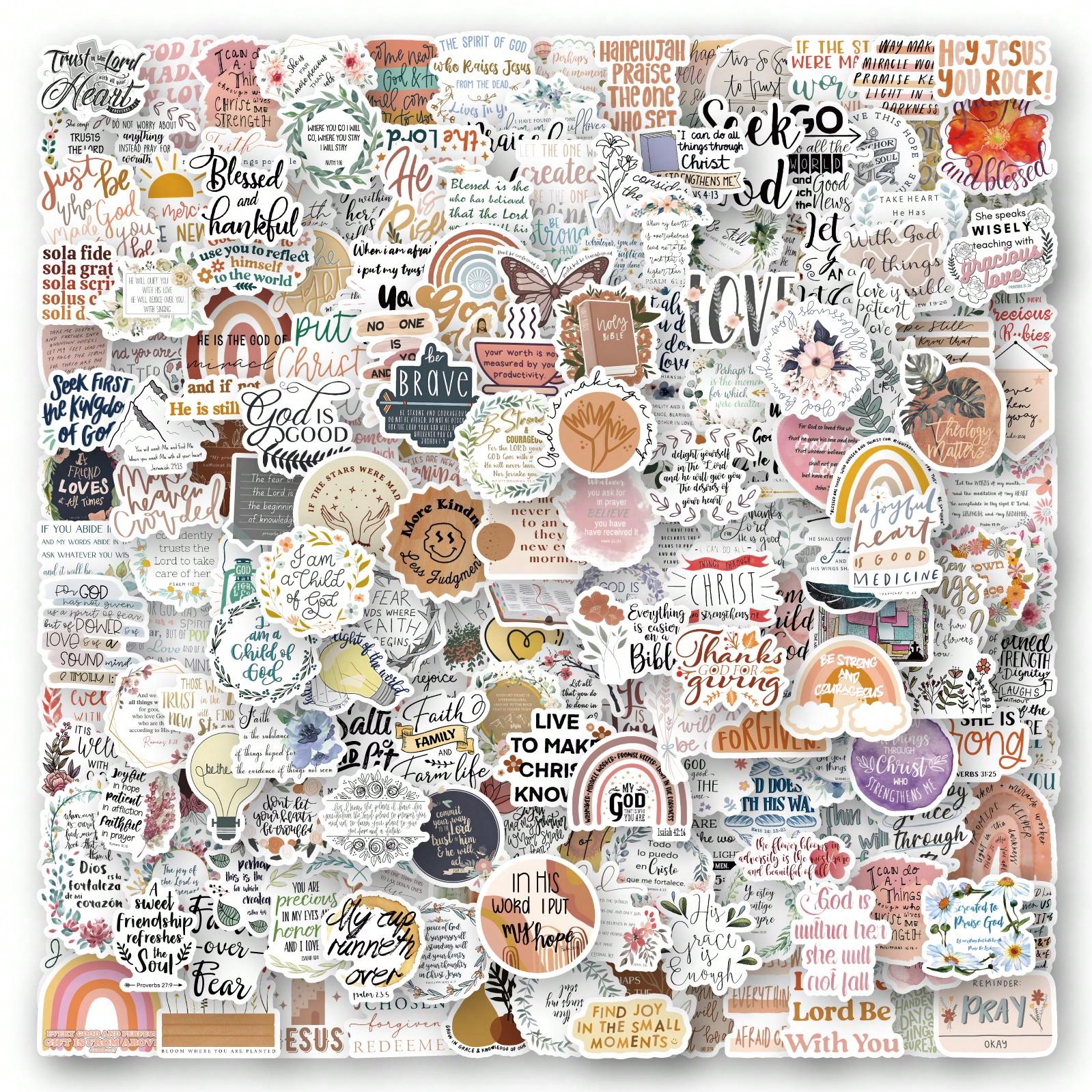 200 Piezas De Pegatinas Bíblicas Con Diseño De Jesús, Pegatinas ...