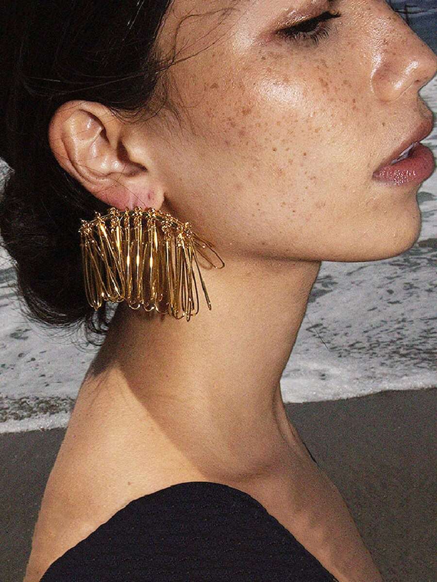 Tassel Pine Needle Earrings | SHEIN USA
