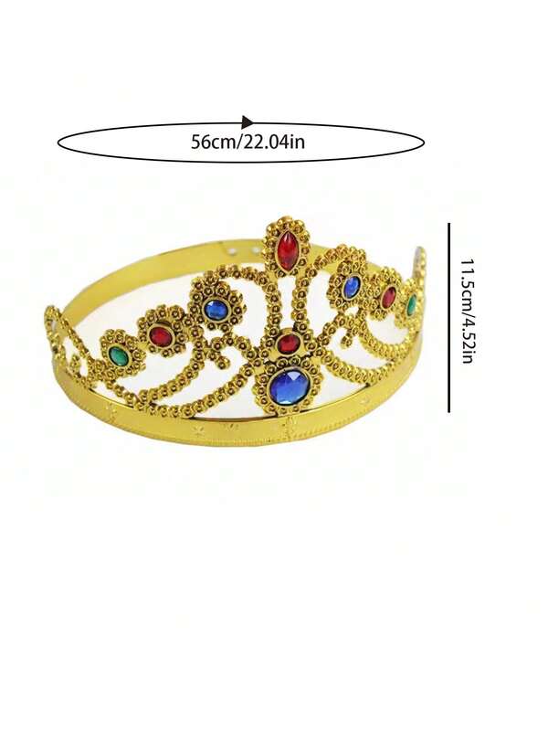1 Piece Golden Princess Crown Dress Up Show King Princess Queen Cos ...