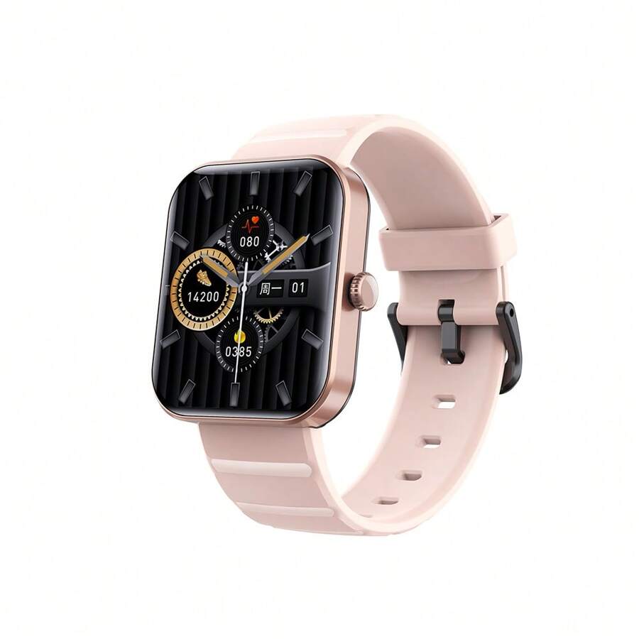 Joeme Jome F21pro智慧手環,具有非侵入式血糖/血壓/血氧/心率/睡眠監測功能,健身追蹤器,健康手錶,矽膠皮帶(粉色 ...