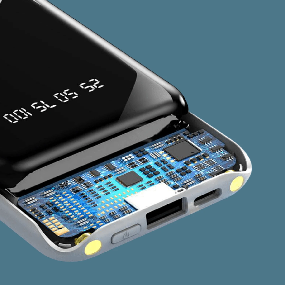 Potable Power Bank, Portable Power Bank 5000mAh with LED Screen Four ...