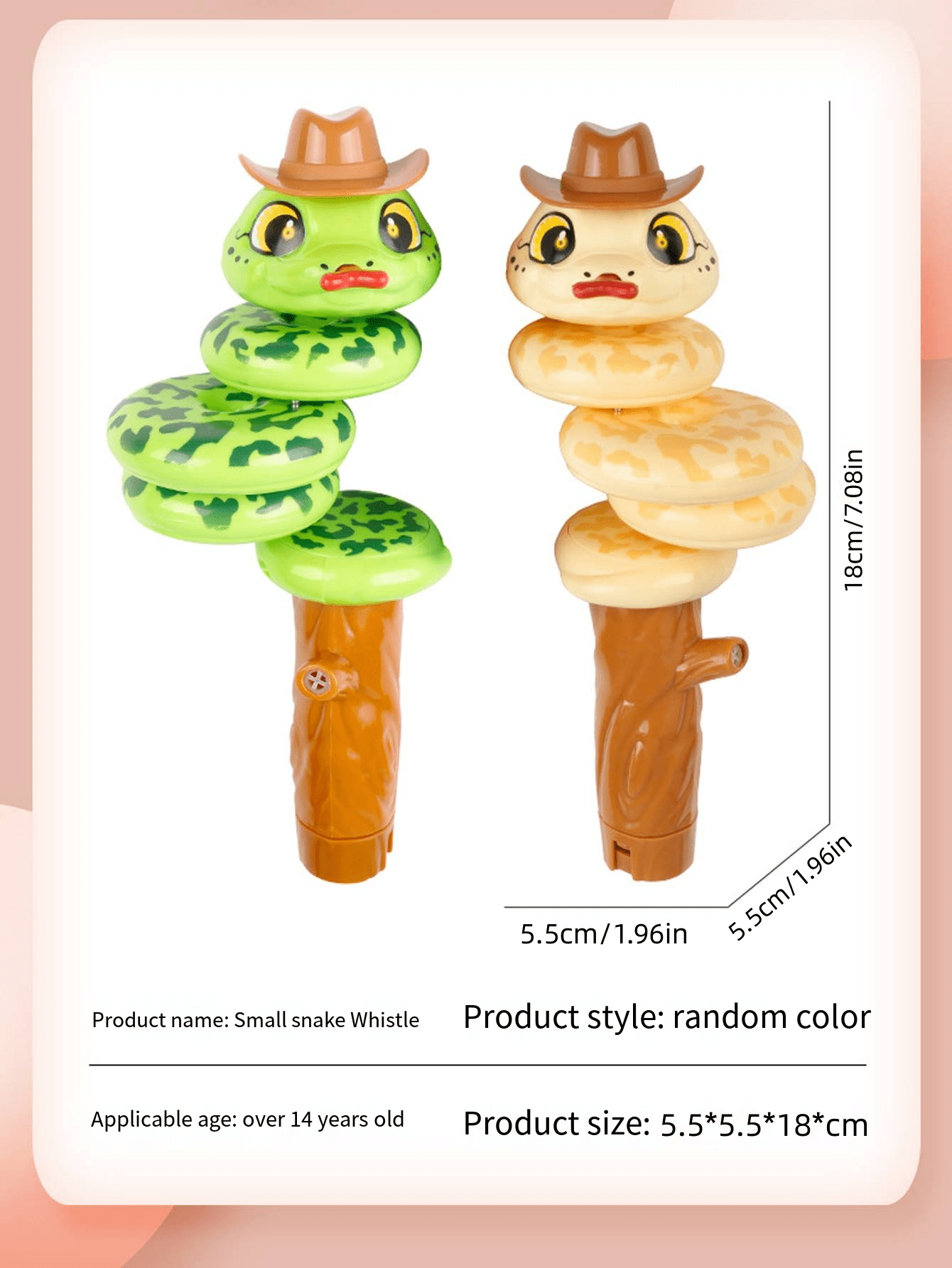 Random Color Whistle Bendy Snake Toy For Decompression | SHEIN USA