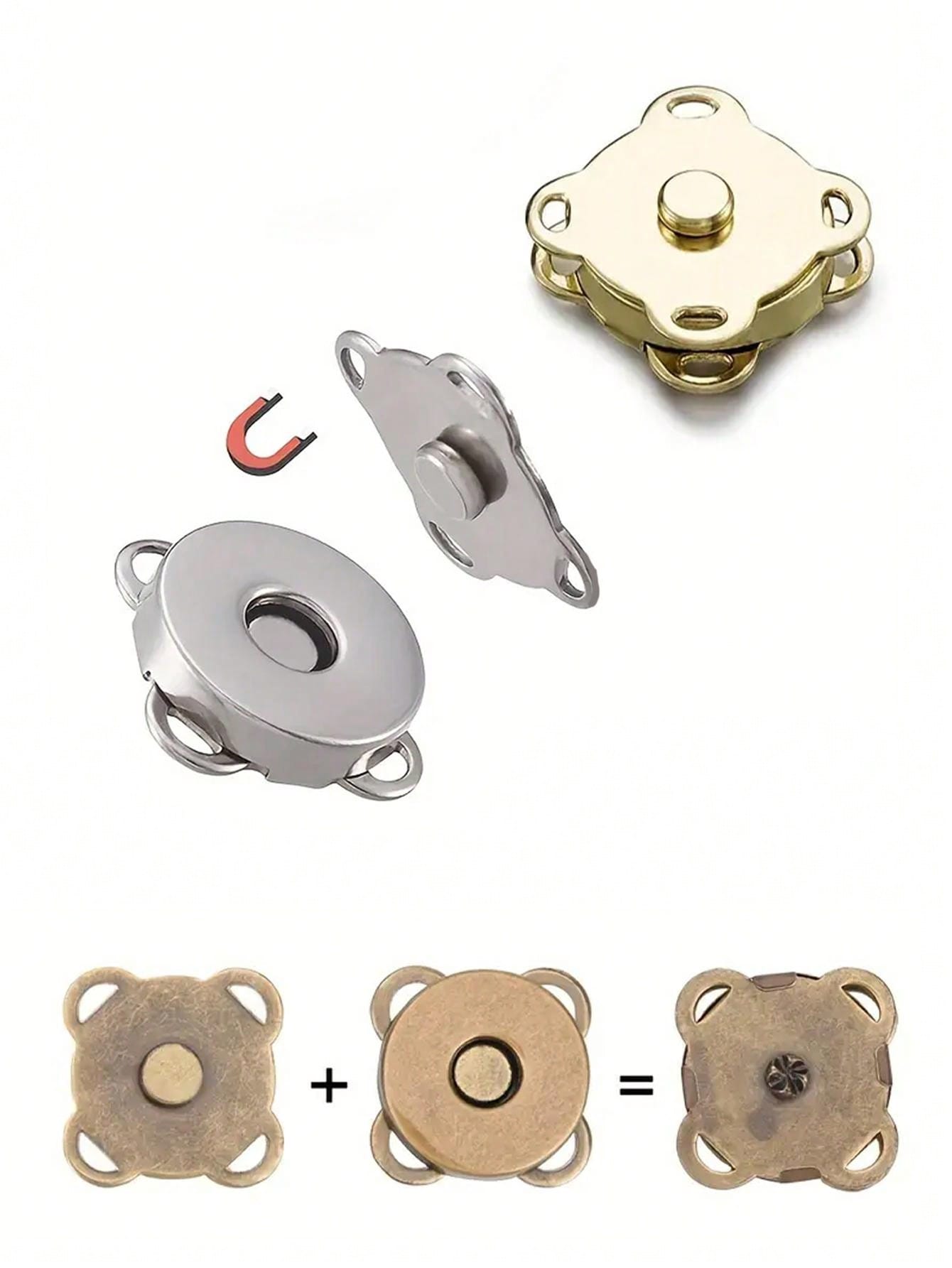 4/8Pcs Magnetic Snaps Buttons, Plum Magnetic Snap Closures for Purses ...