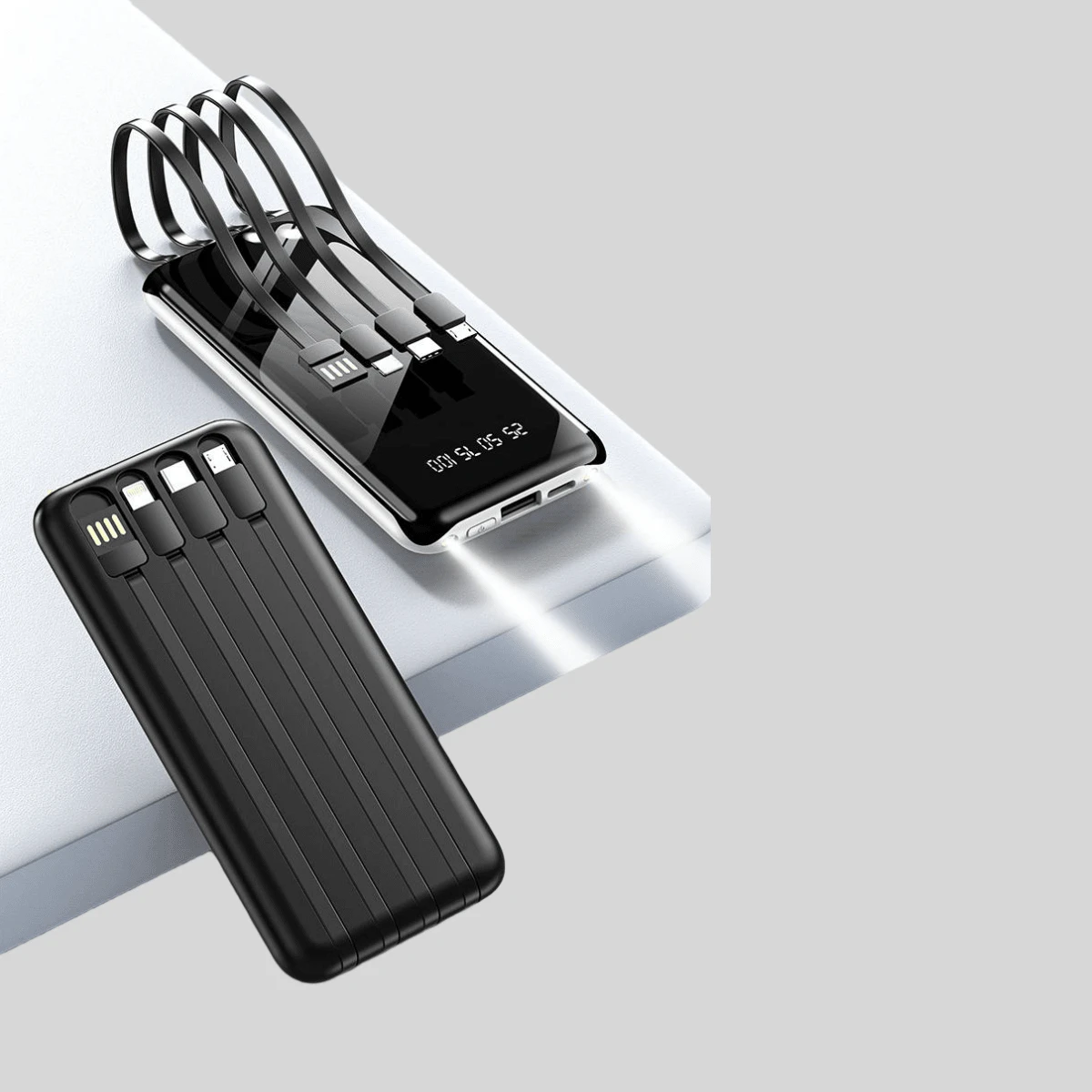 Potable Power Bank, Portable Power Bank 5000mAh with LED Screen Four ...