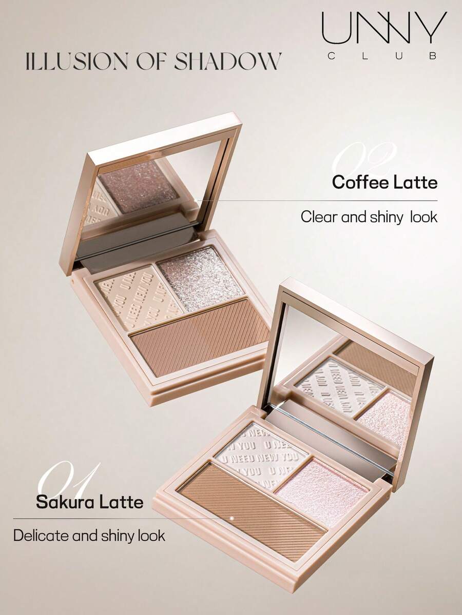 unny club Shimmer Powder Contour Palette, Highlighter Contour All-in ...