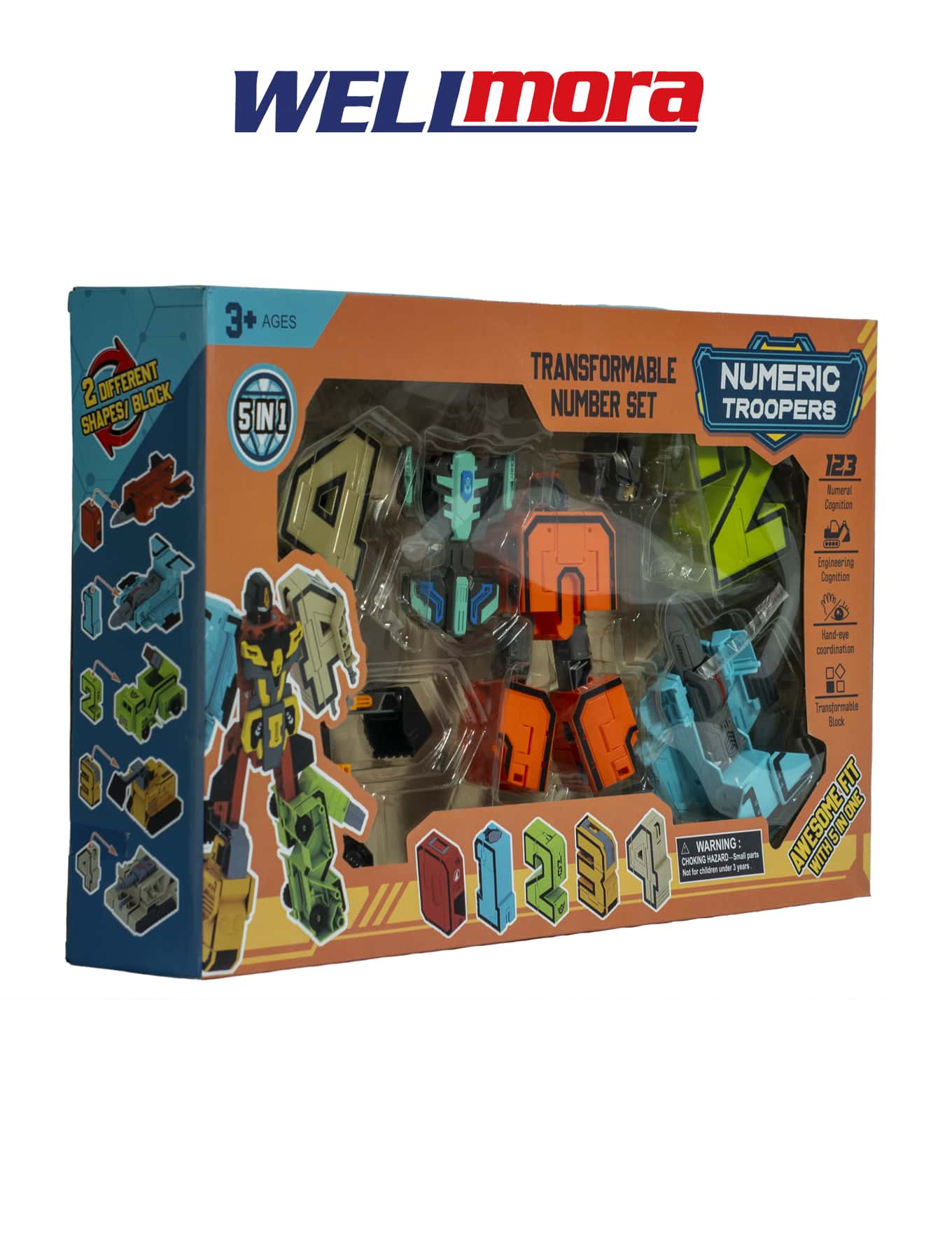 Transformable Action Figures 5-In-1 Kit - All Pieces Become A Giant ...