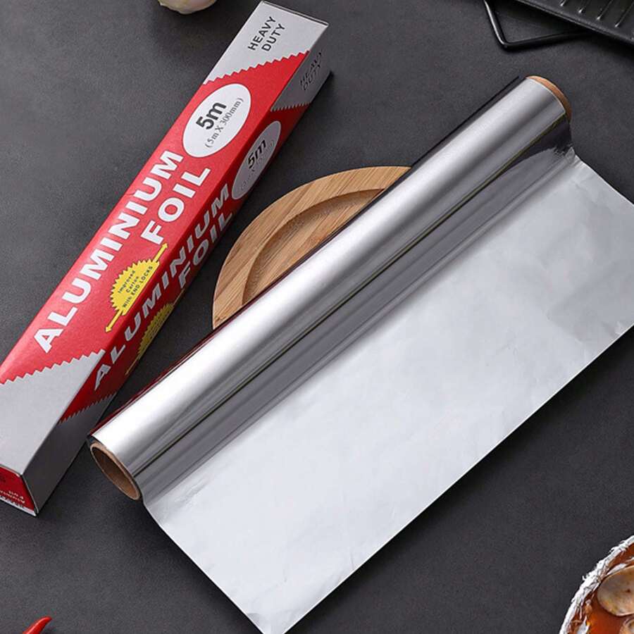 5M/Box Tin Foil Aluminum Foil Wrap/Roll Wrapping Paper Oven Baking ...