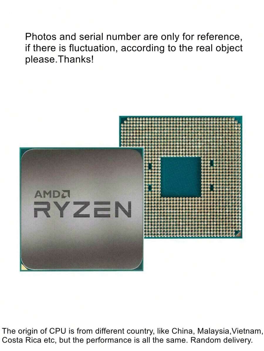 AMD Ryzen 5 R5 5500 3.6ghz 6 核心 12 執行緒 Cpu 處理器 7nm L3=16m 插座 Lga Am4 桌上 ...