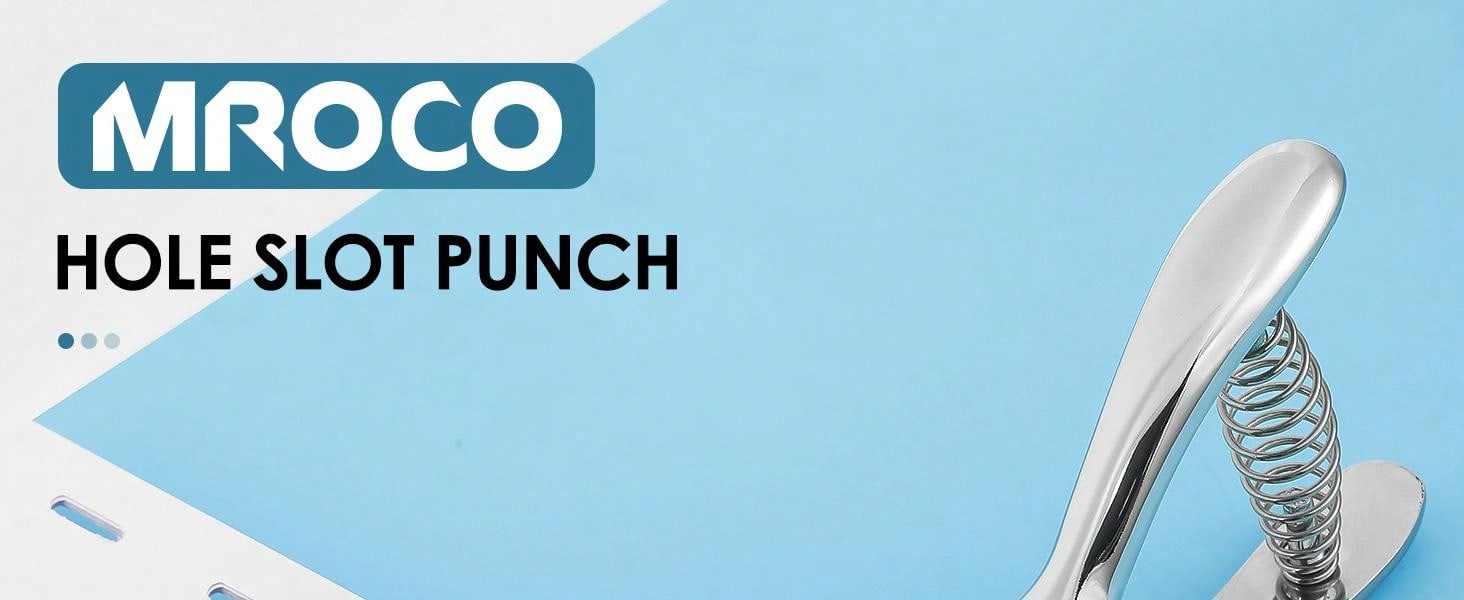 MROCO Hole Punch Slot Punch Badge Hole Punch for ID Cards,Hand Held,No ...